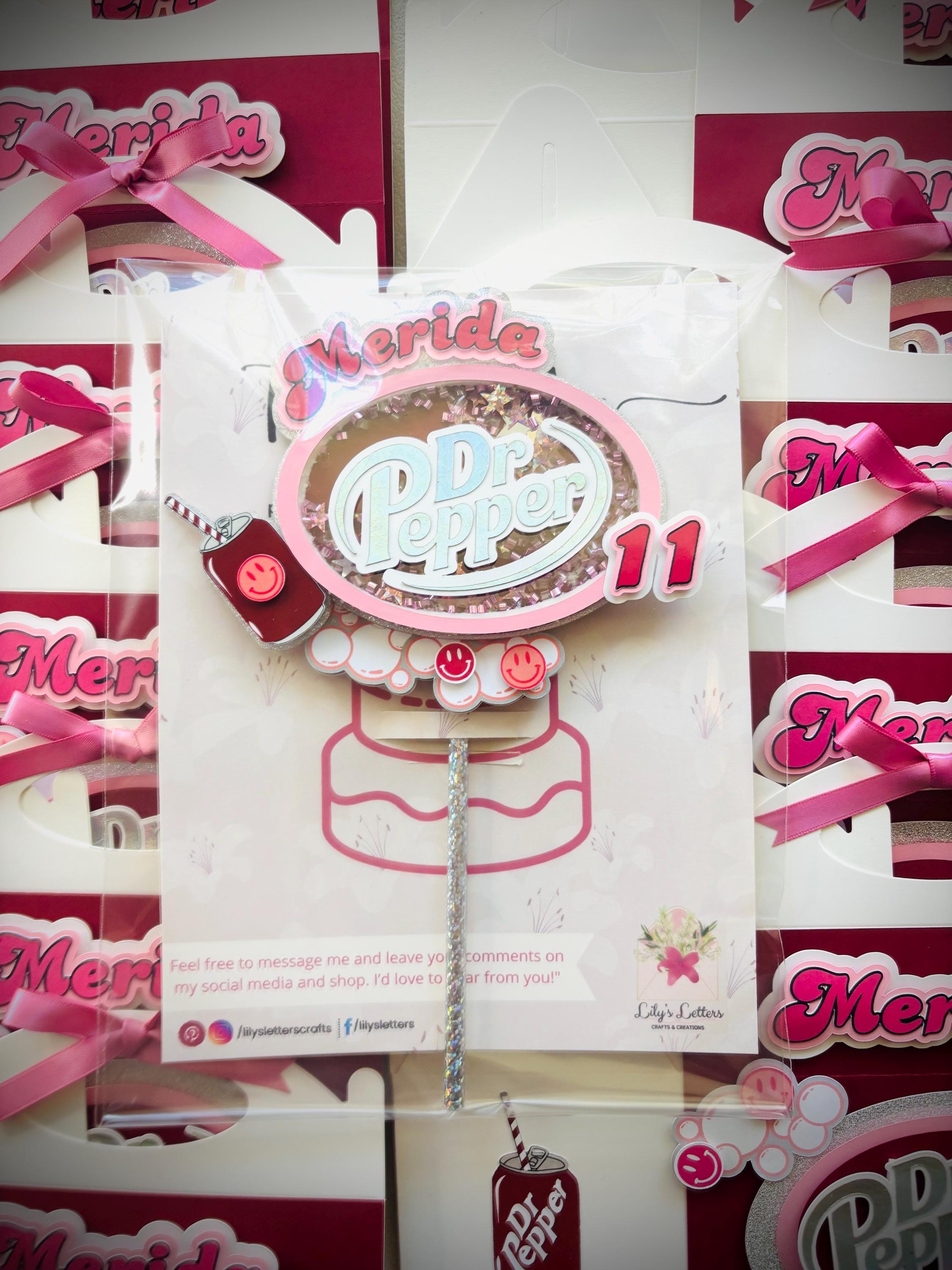 Dr Pepper Cake Topper, Soda Cake Topper, Custom Cake Topper, Dr Pepper ...