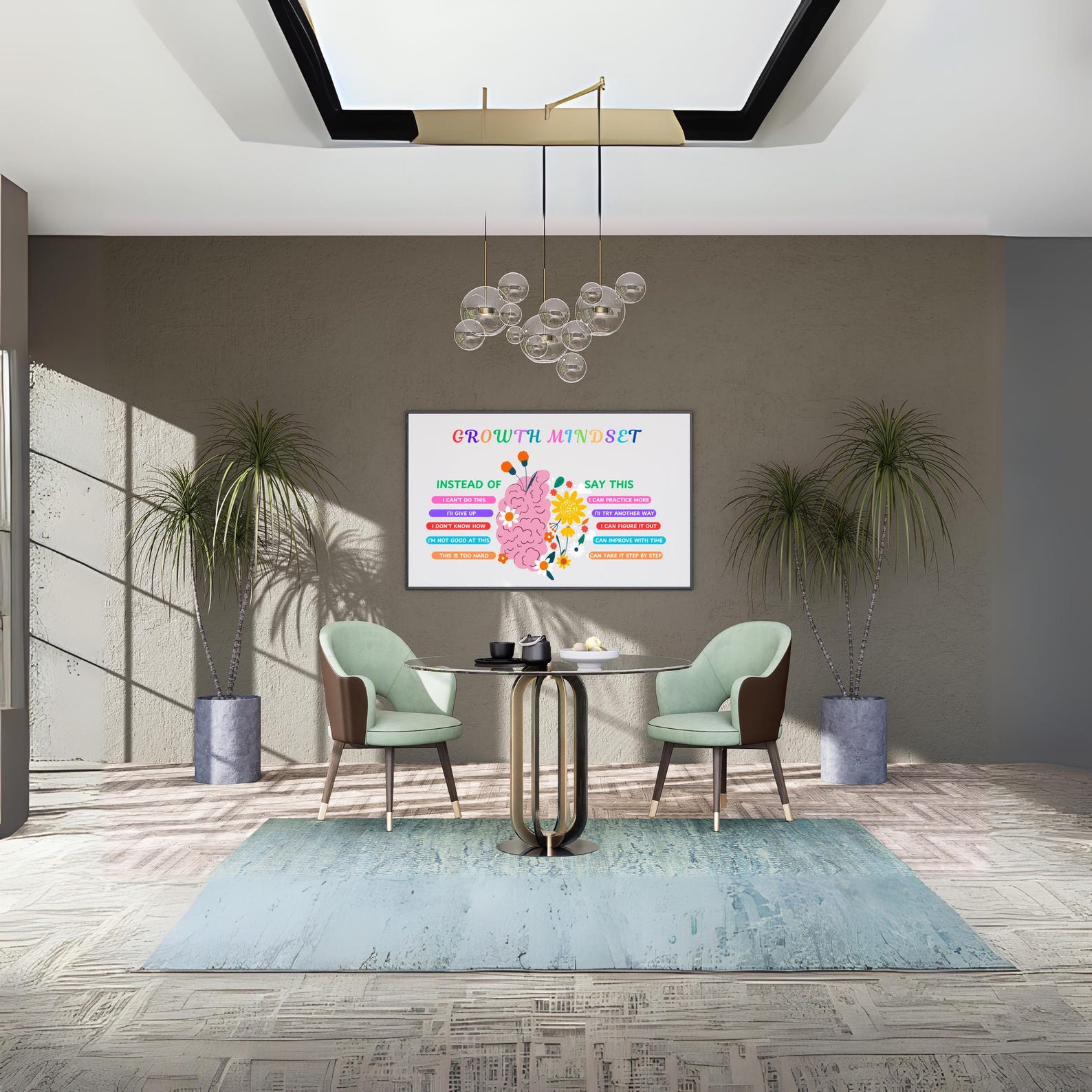 Growth Mindset Poster Boho Classroom | Back to School Decor ...