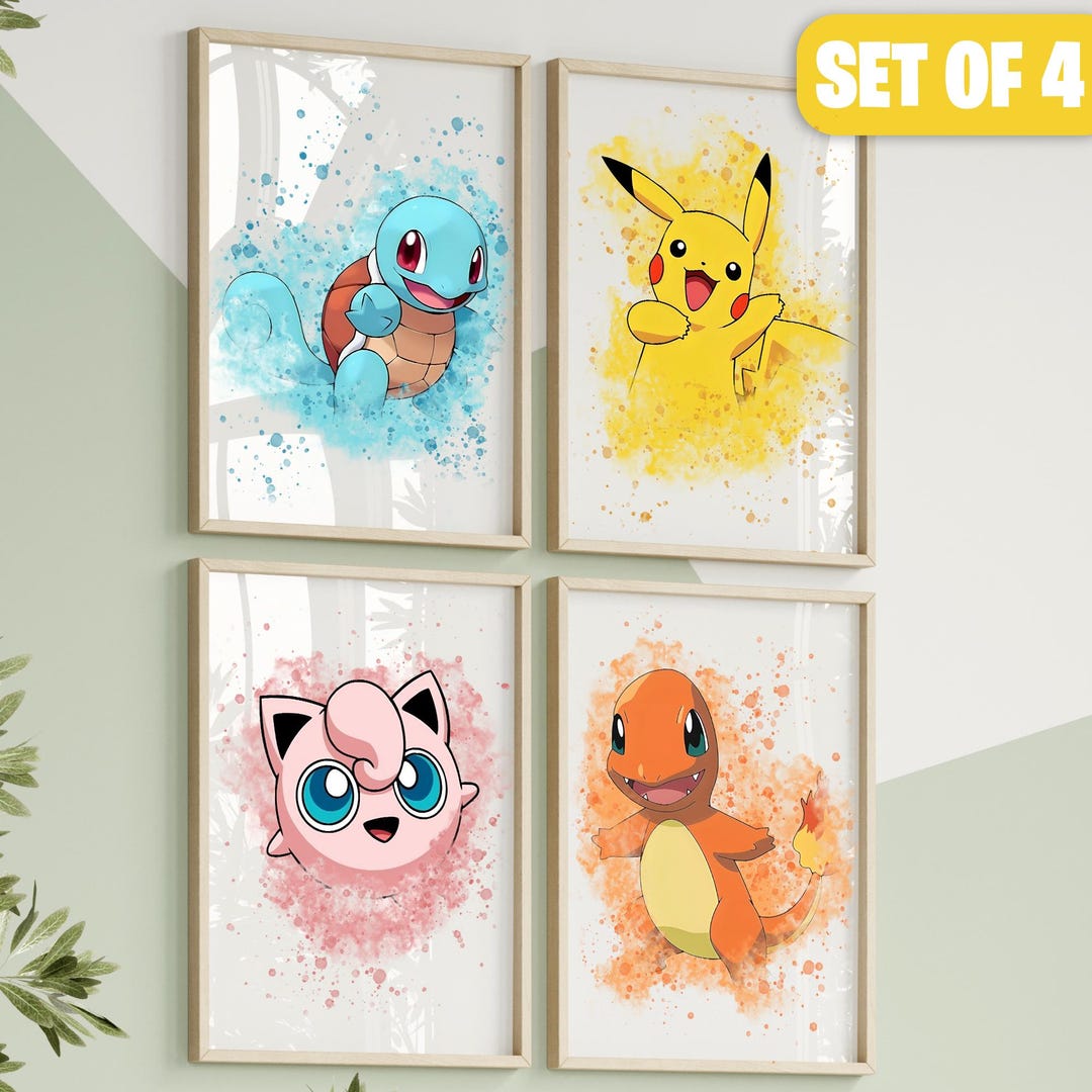 Watercolor Art Print Set, Kids Room Decor (digital Download) - Etsy