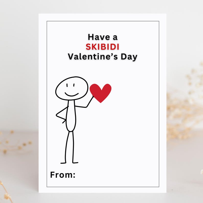 Funny Slang Kids Valentine's Day Cards, Printable Classroom Valentines ...
