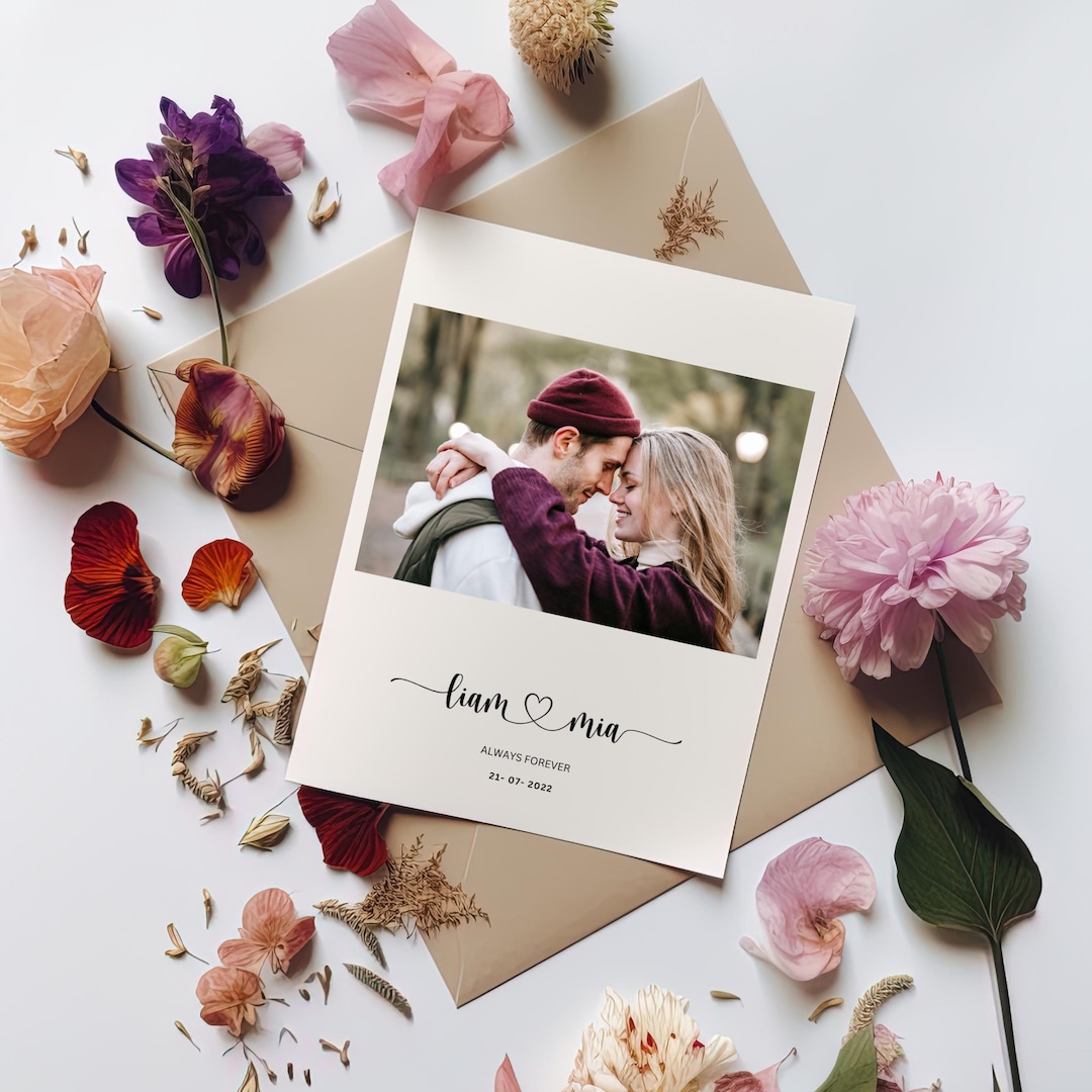 Personalized Couple Photo Card |custom Photo Always Forever Cards ...