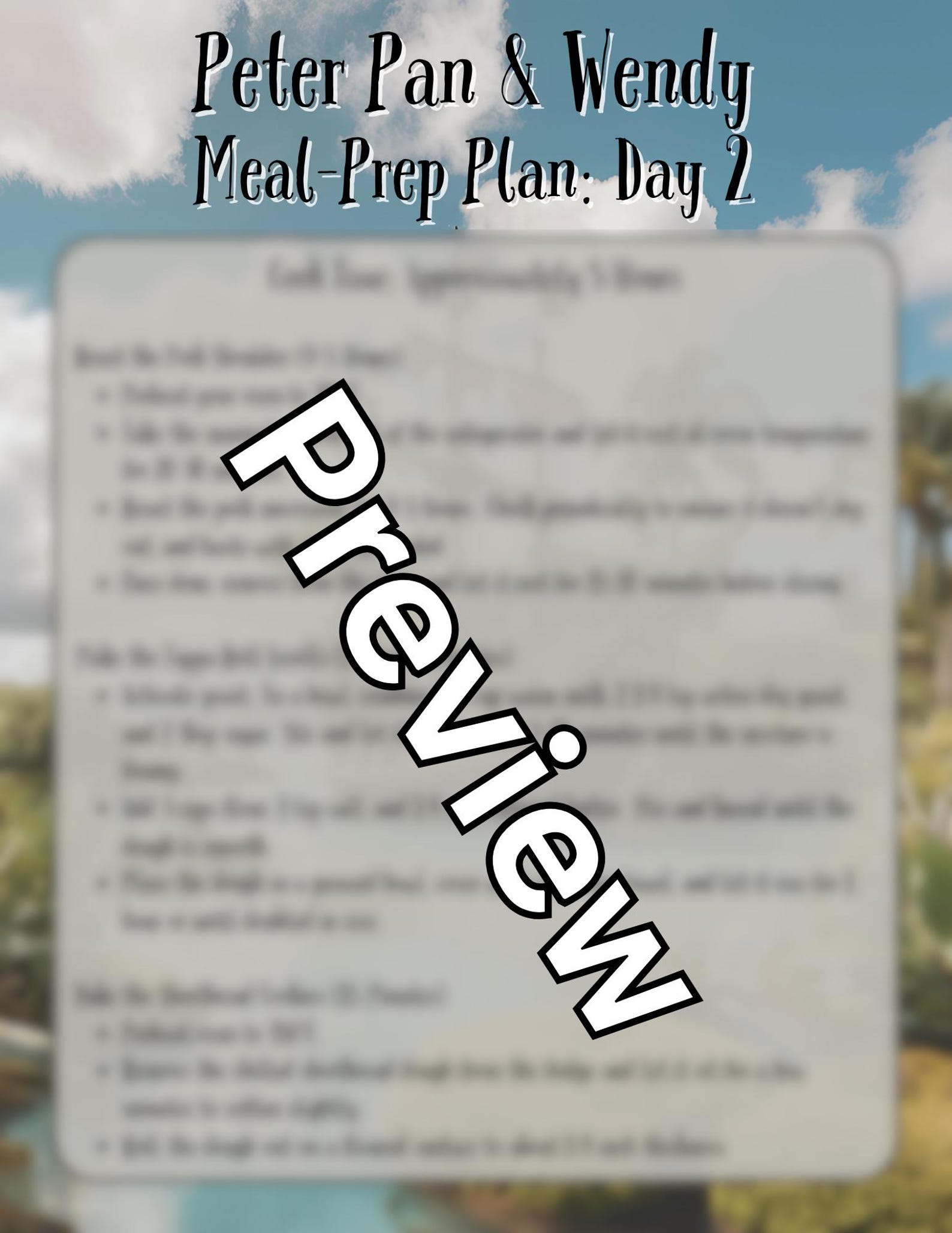 Peter Pan & Wendy Inspired Menu, Fairytale Dinner Party, Neverland Food ...