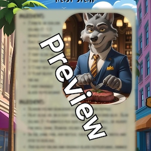 The Bad Guys EDITABLE Movie Night Dinner & Drink Menus - Etsy