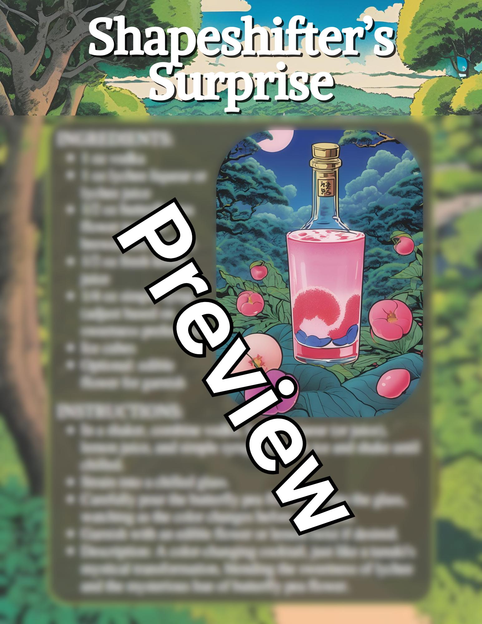 Pom Poko THEMED Dinner and Cocktail Menus (includes Grocery List ...