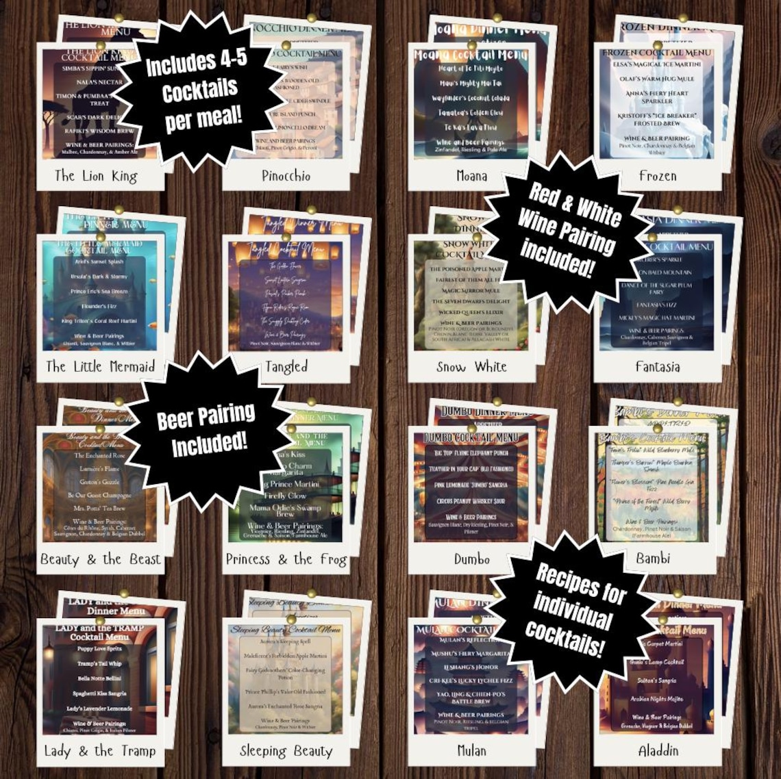 Peter Pan and Wendy Live-action THEMED Dinner & Cocktail Menus ...