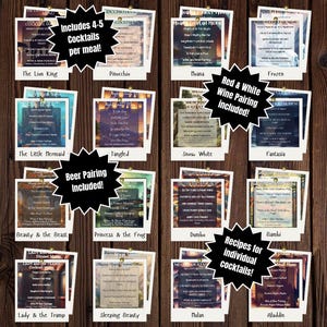 Zootopia EDITABLE Dinner & Drink Menu With Grocery List - Etsy