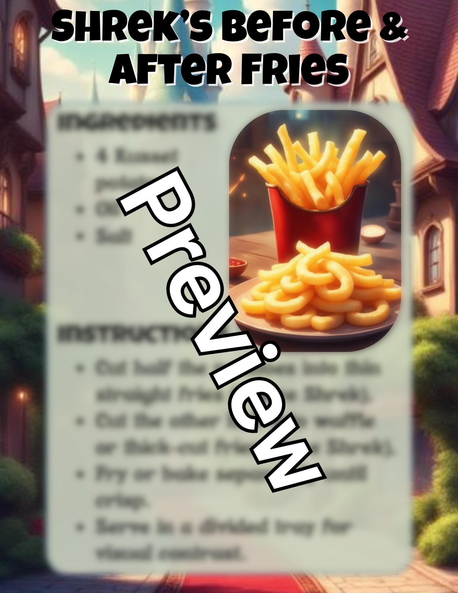 Shrek 2 Dinner Menu, Editable Canva Template (grocery List & Cocktail ...