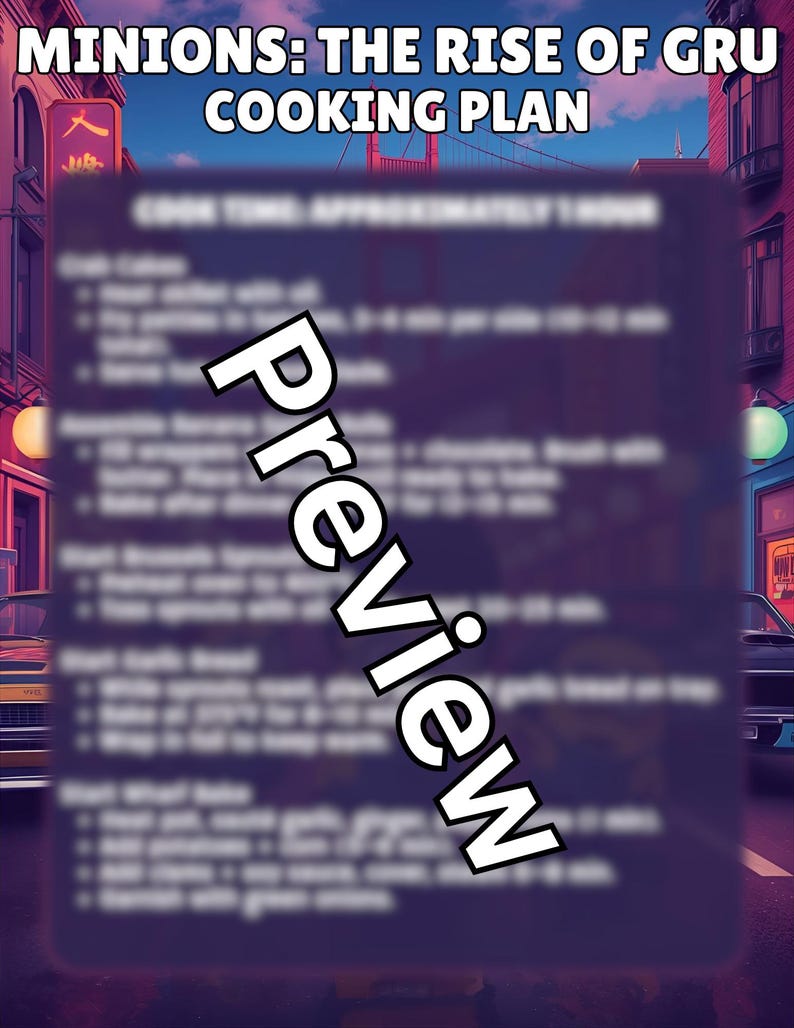 Minions EDITABLE Movie Night Menus: Themed Dinner & Drink Recipes ...
