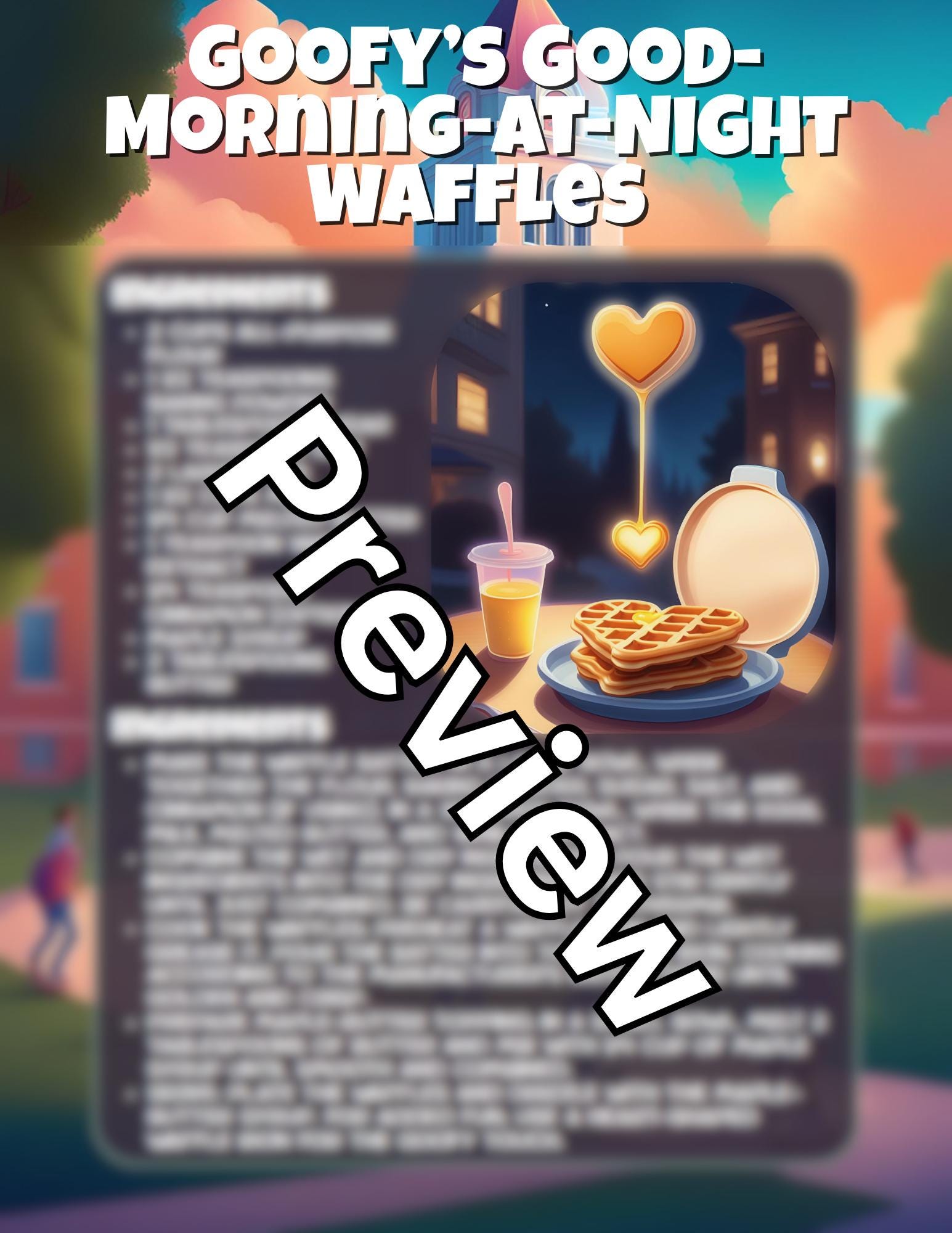An Extremely Goofy Movie Themed Dinner & Cocktail Menus - Etsy