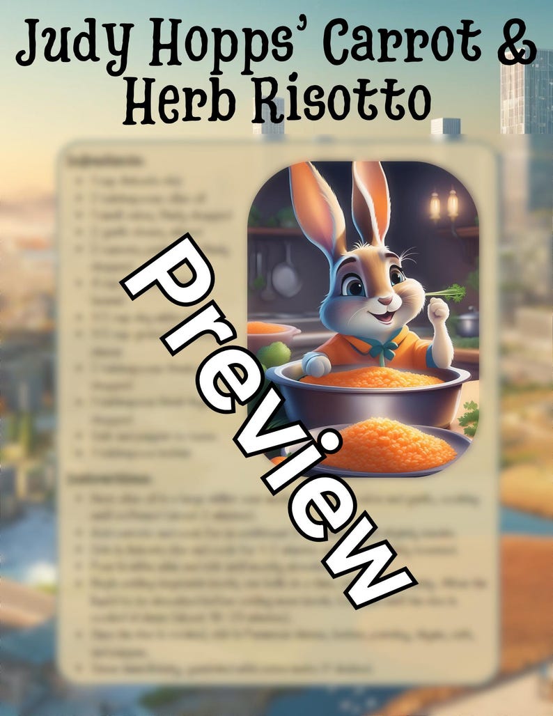 Zootopia EDITABLE Dinner & Drink Menu With Grocery List - Etsy