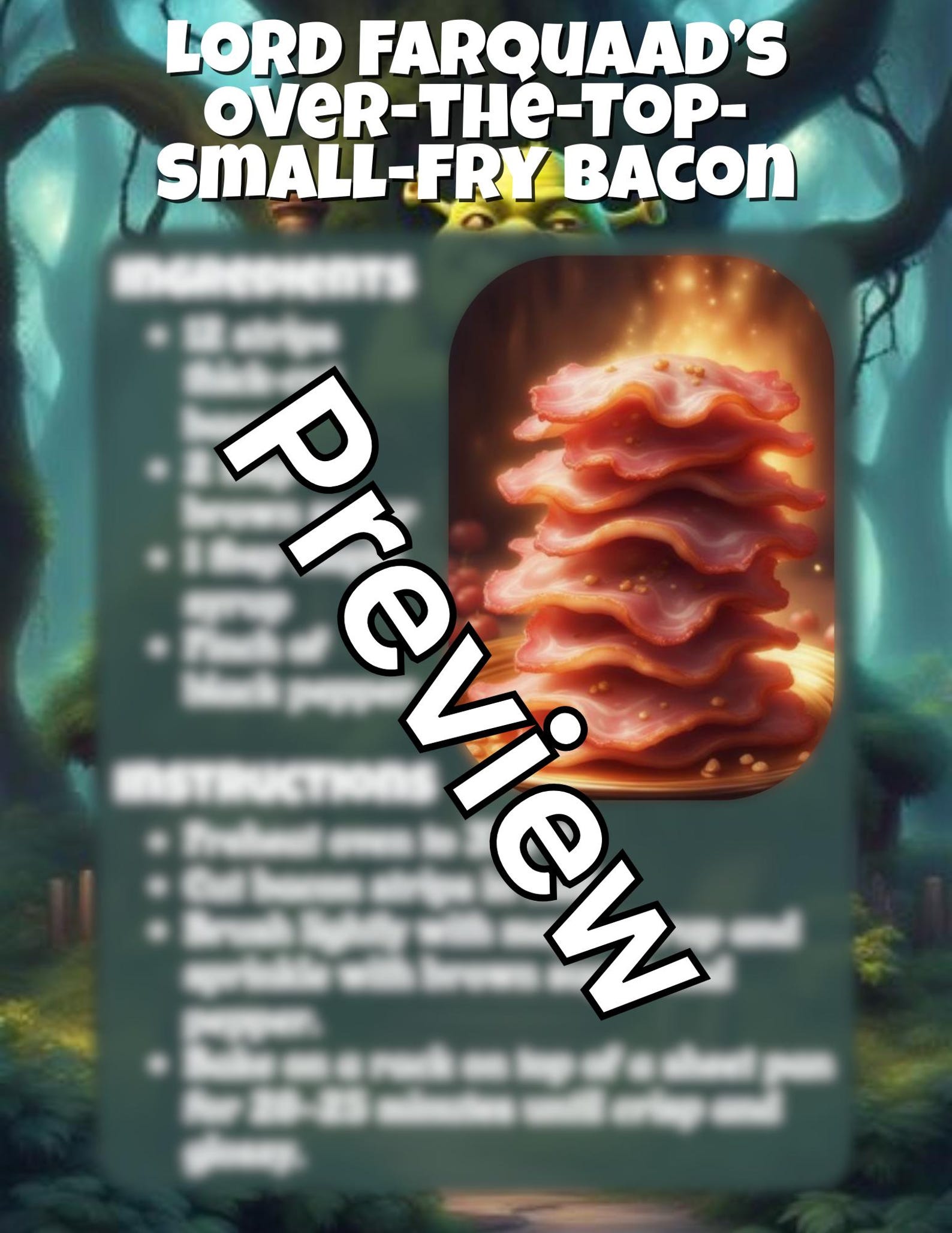 Shrek Dinner Menu, Editable Canva Template (grocery List Included) - Etsy