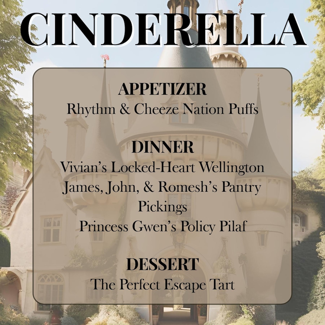 Cinderella (2021) Themed Dinner & Drink EDITABLE Menus (digital ...