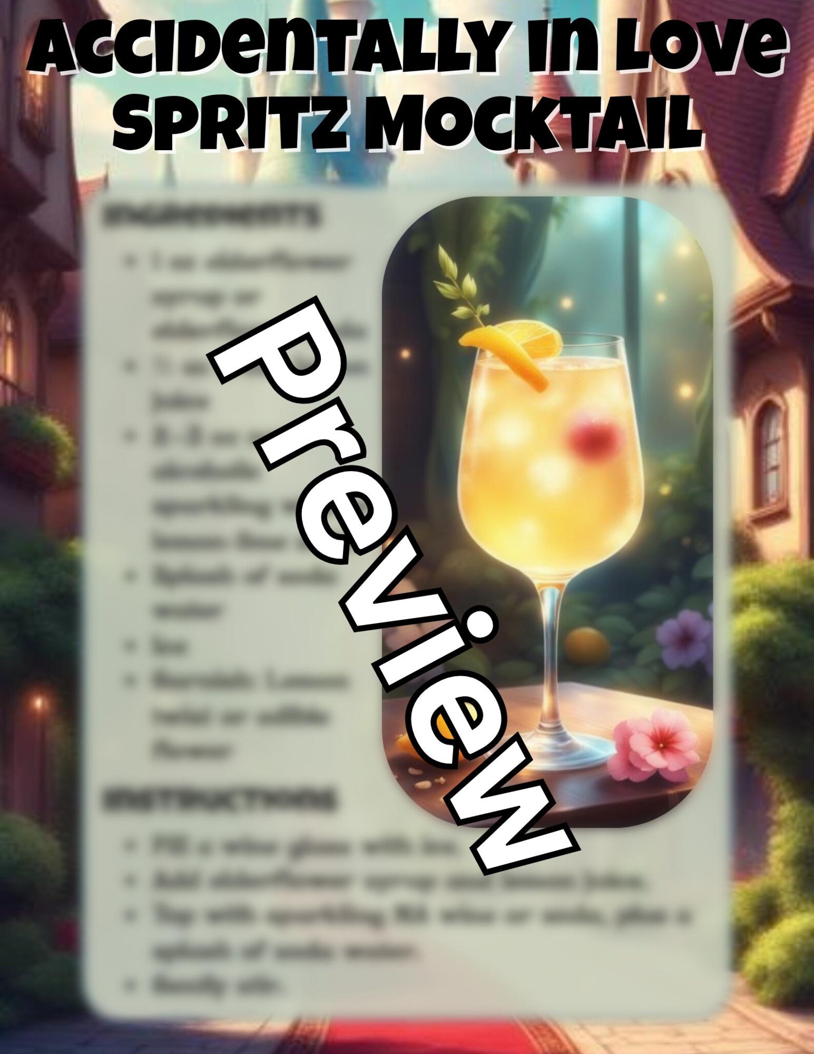 Shrek 2 Dinner Menu, Editable Canva Template (grocery List & Cocktail ...