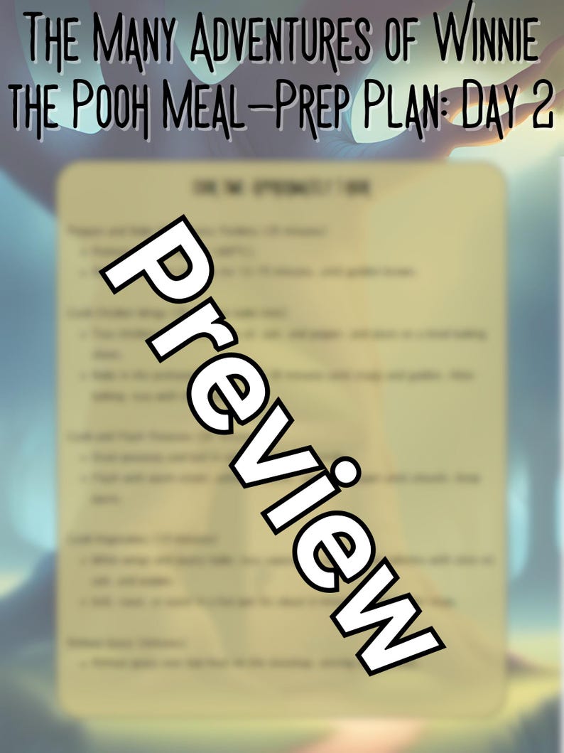 The Many Adventures of Winnie the Pooh Dinner and Cocktail Menus ...