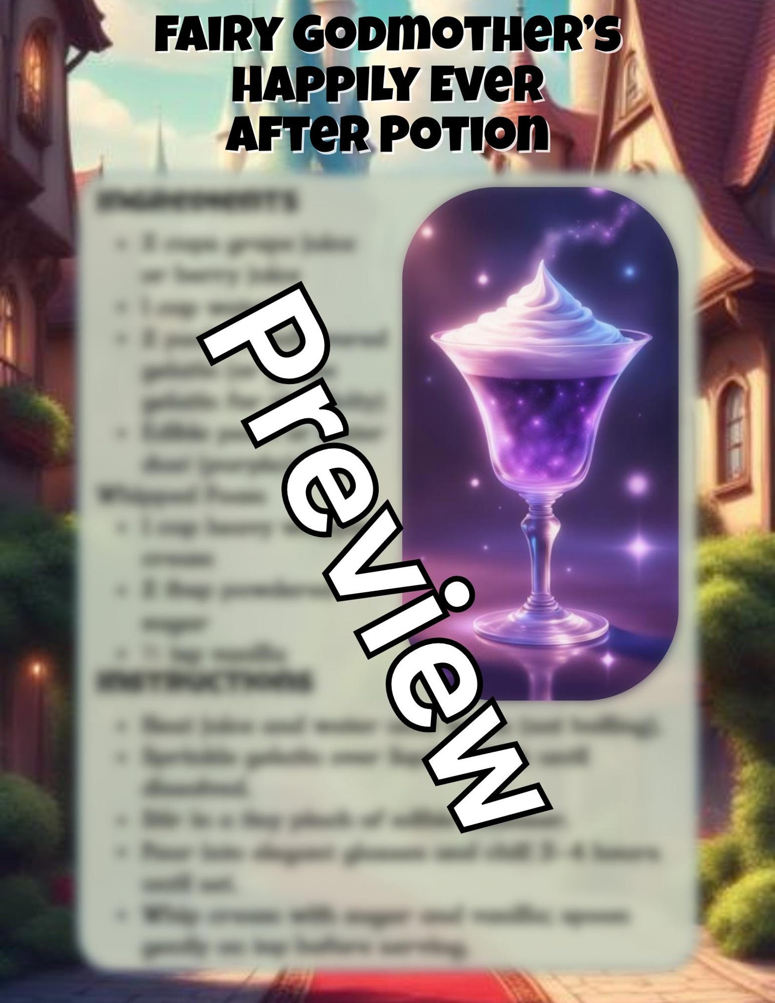 Shrek 2 Dinner Menu, Editable Canva Template (grocery List & Cocktail ...
