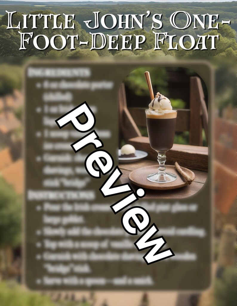 Robin Hood: Men in Tights THEMED Dinner and Cocktail Menus (includes ...