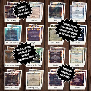 Zootopia EDITABLE Dinner & Drink Menu With Grocery List - Etsy