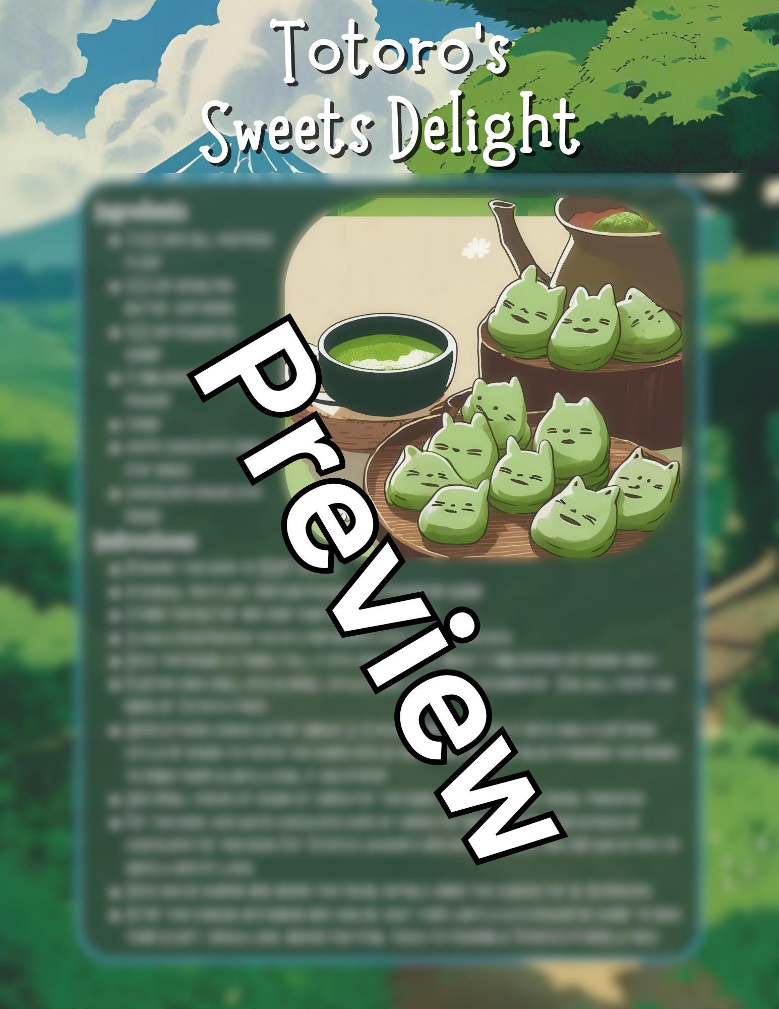 My Neighbor Totoro THEMED Dinner and Cocktail Menus (includes Grocery ...