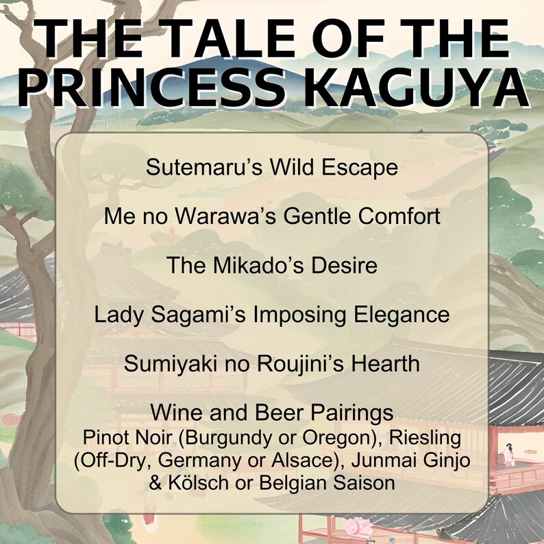 Princess Kaguya Themed Dinner and Drink Menus (digital Download) - Etsy