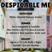 Despicable Me Dinner Menu, Grocery List, Meal Prep (editable Canva ...