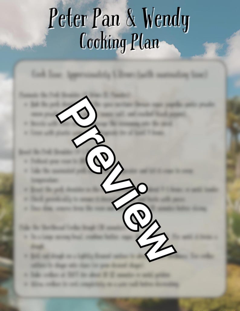 Peter Pan & Wendy Inspired Menu, Fairytale Dinner Party, Neverland Food ...