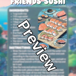 Ponyo THEMED Dinner and Cocktail Menus (includes Grocery List, Cooking ...