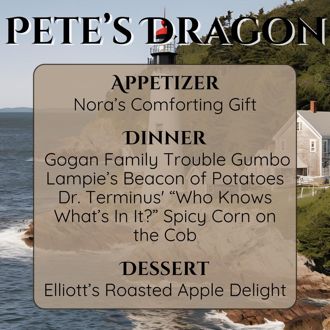 Pete's Dragon 1977 Movie Night Dinner & Drink EDITABLE Menus (grocery ...