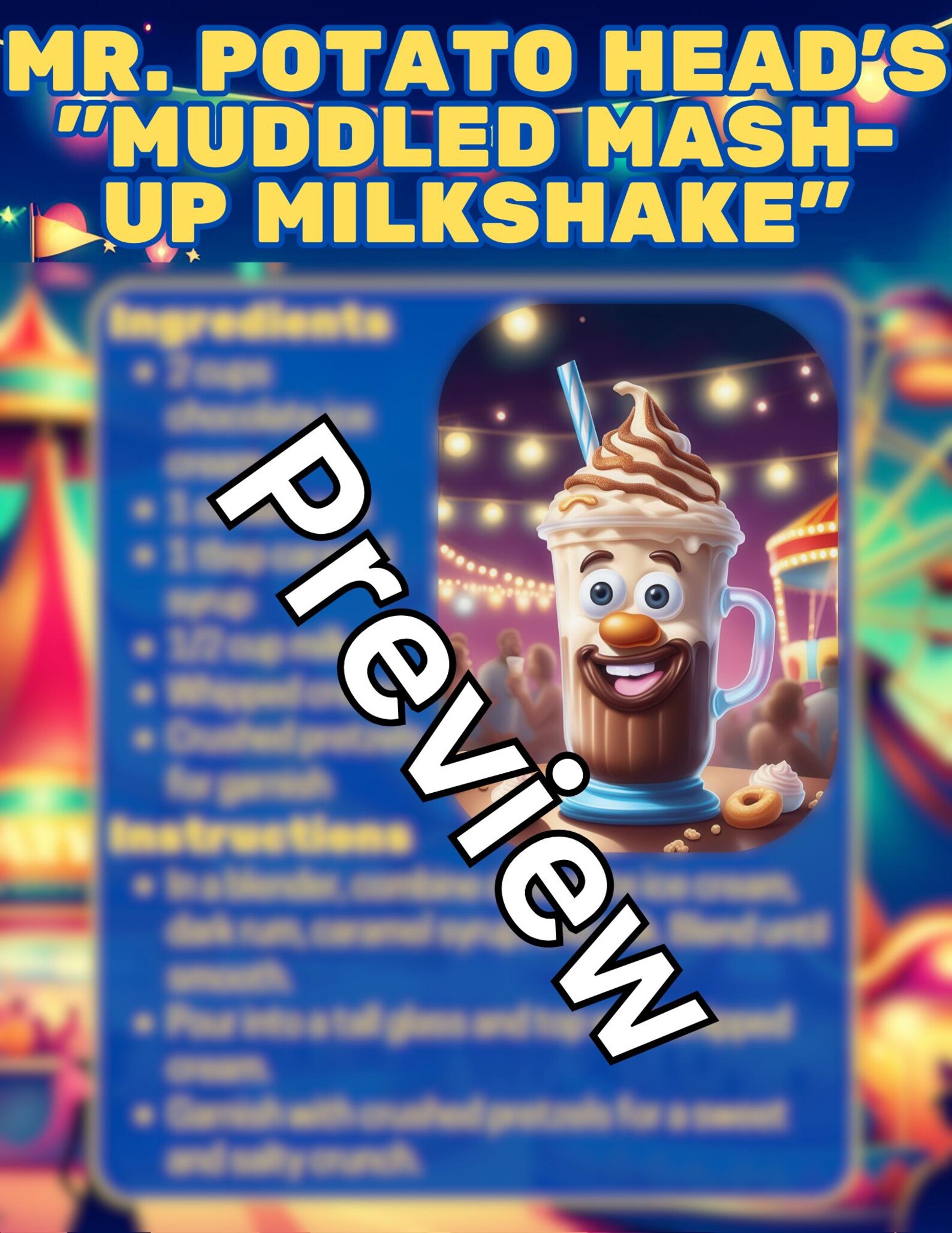 Toy Story 4 Dinner and Cocktail Menus includes Grocery List, Cooking ...