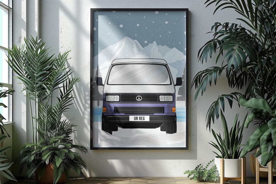 Personalised VW T3 Print - Campervan Art - Custom Van Illustration ...
