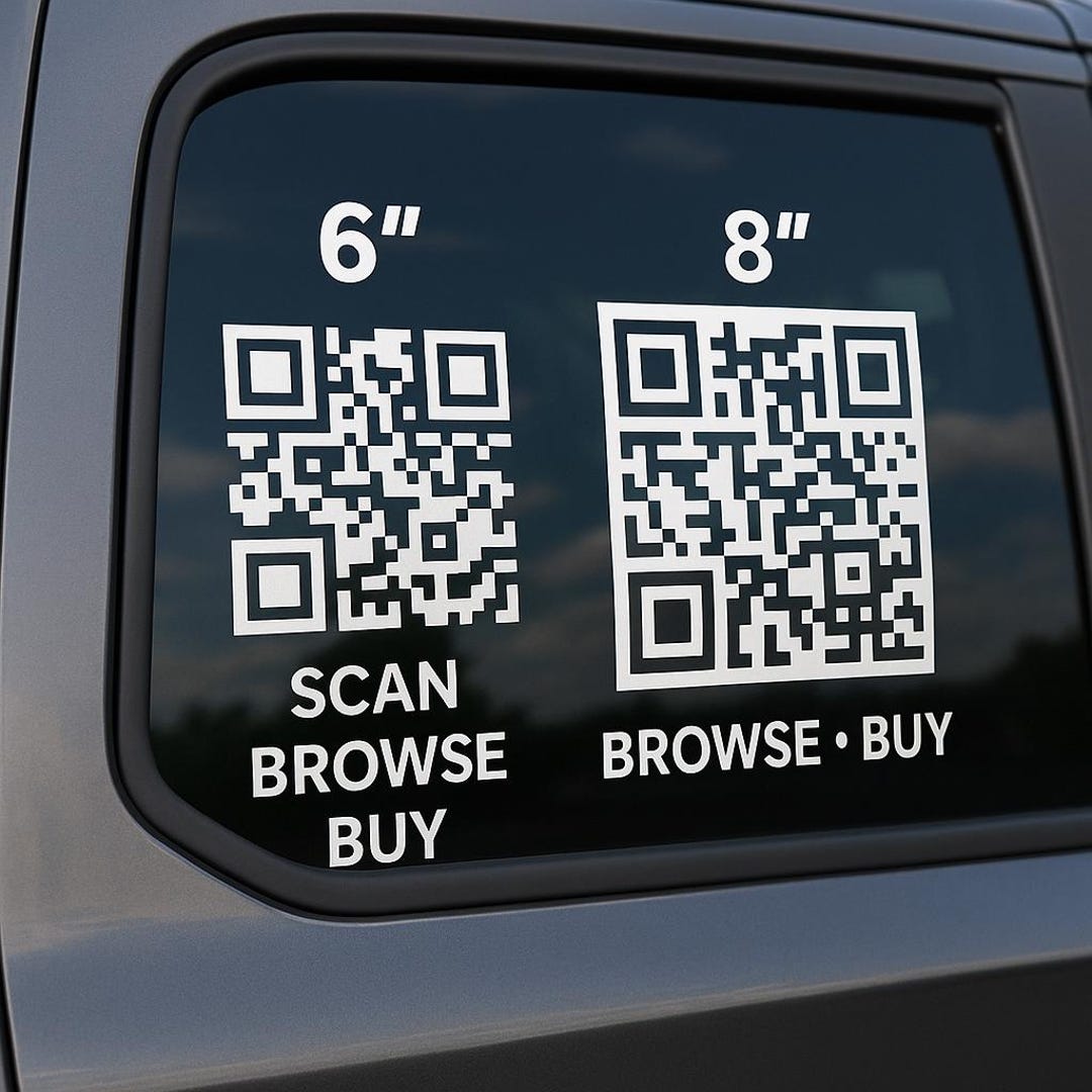 Custom QR Code Vinyl Car Truck Decal Sticker - Etsy