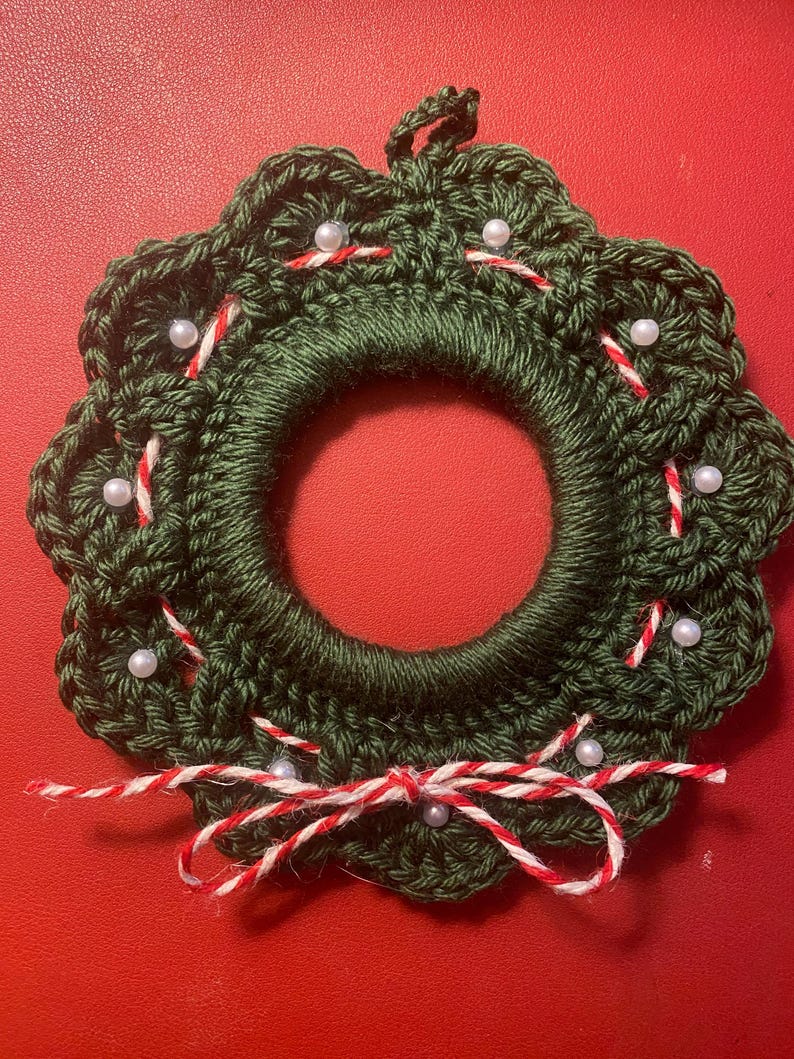 Crochet Mini Wreath Pattern - Etsy