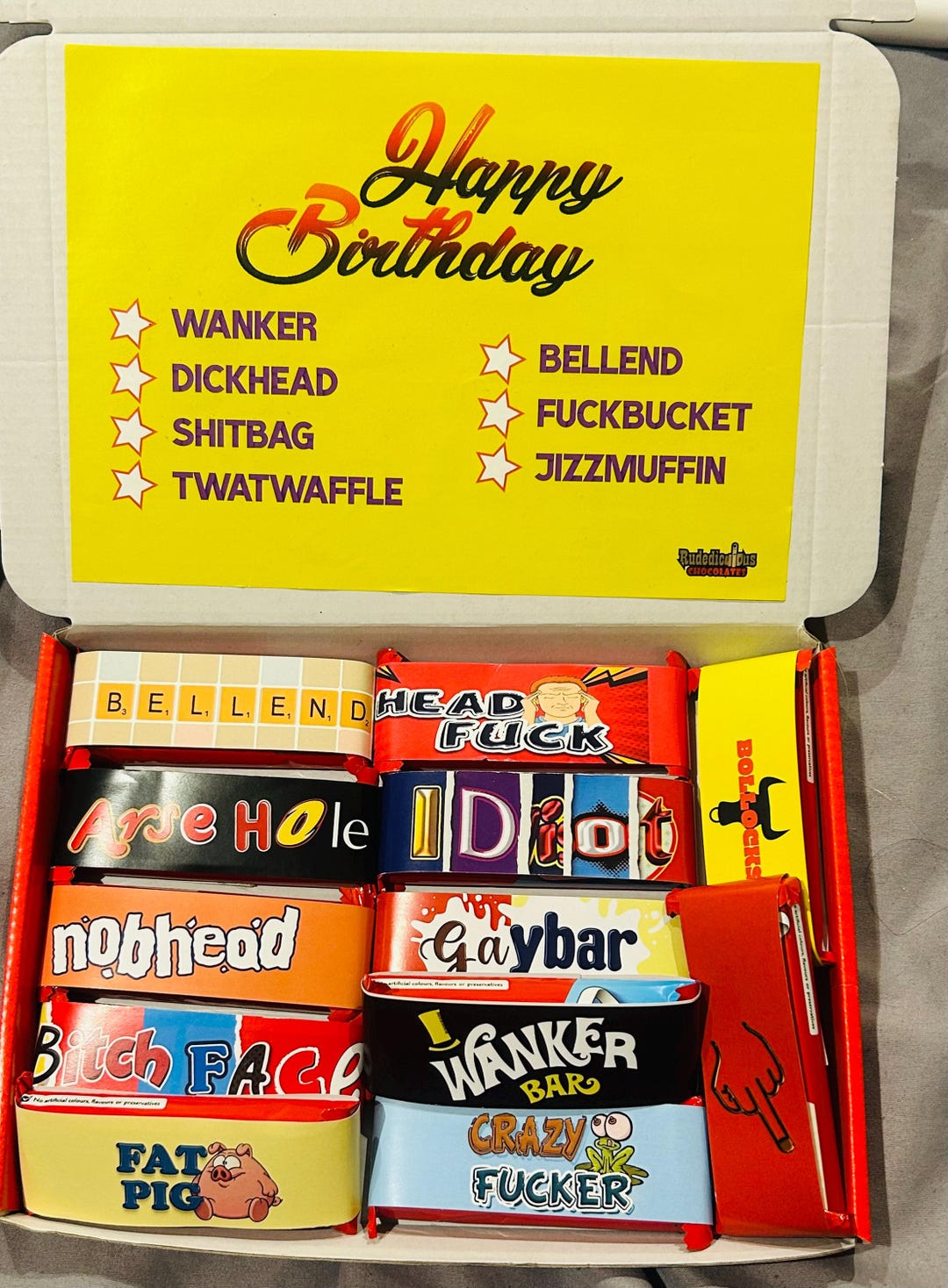 Rude Chocolate Birthday Funny Novelty Gift - Etsy UK