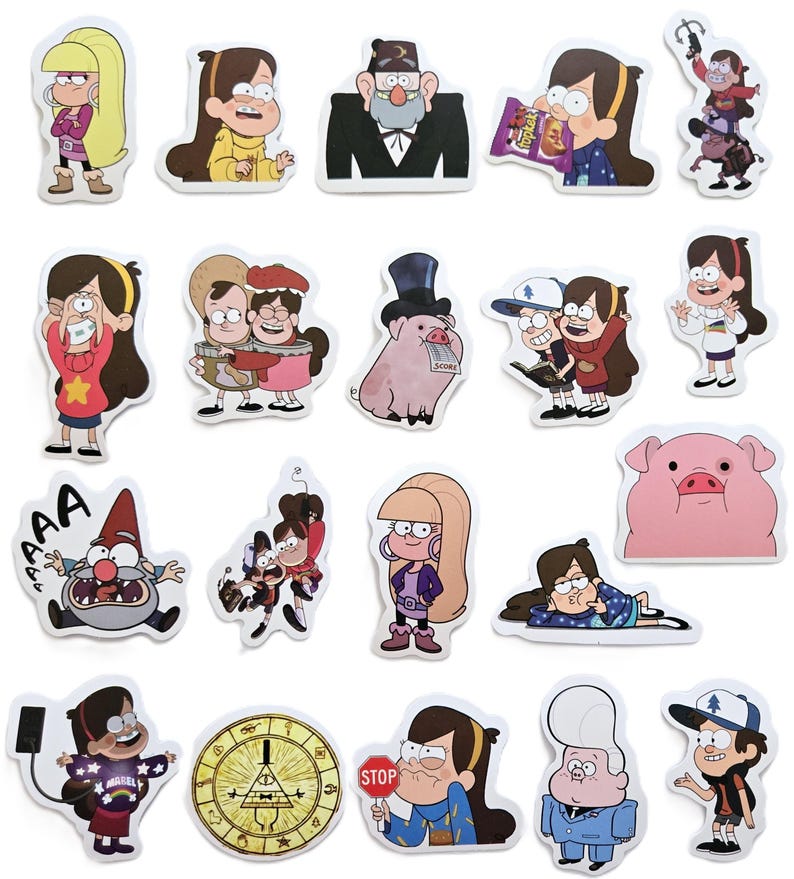 GRAVITY FALLS Stickers, Waterproof, Reusable Vinyl Stickers for Laptop ...