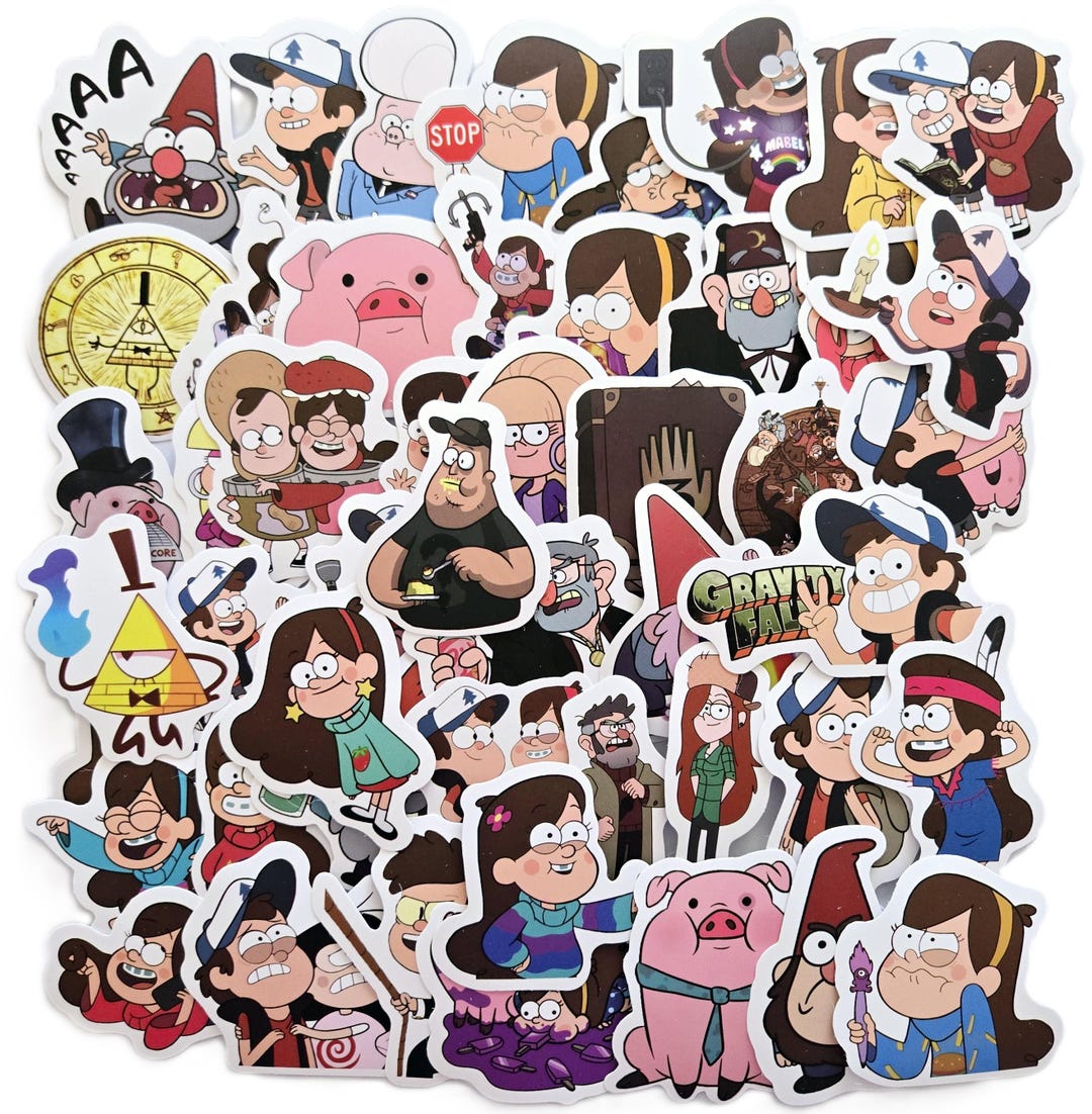 GRAVITY FALLS Stickers, Waterproof, Reusable Vinyl Stickers for Laptop ...
