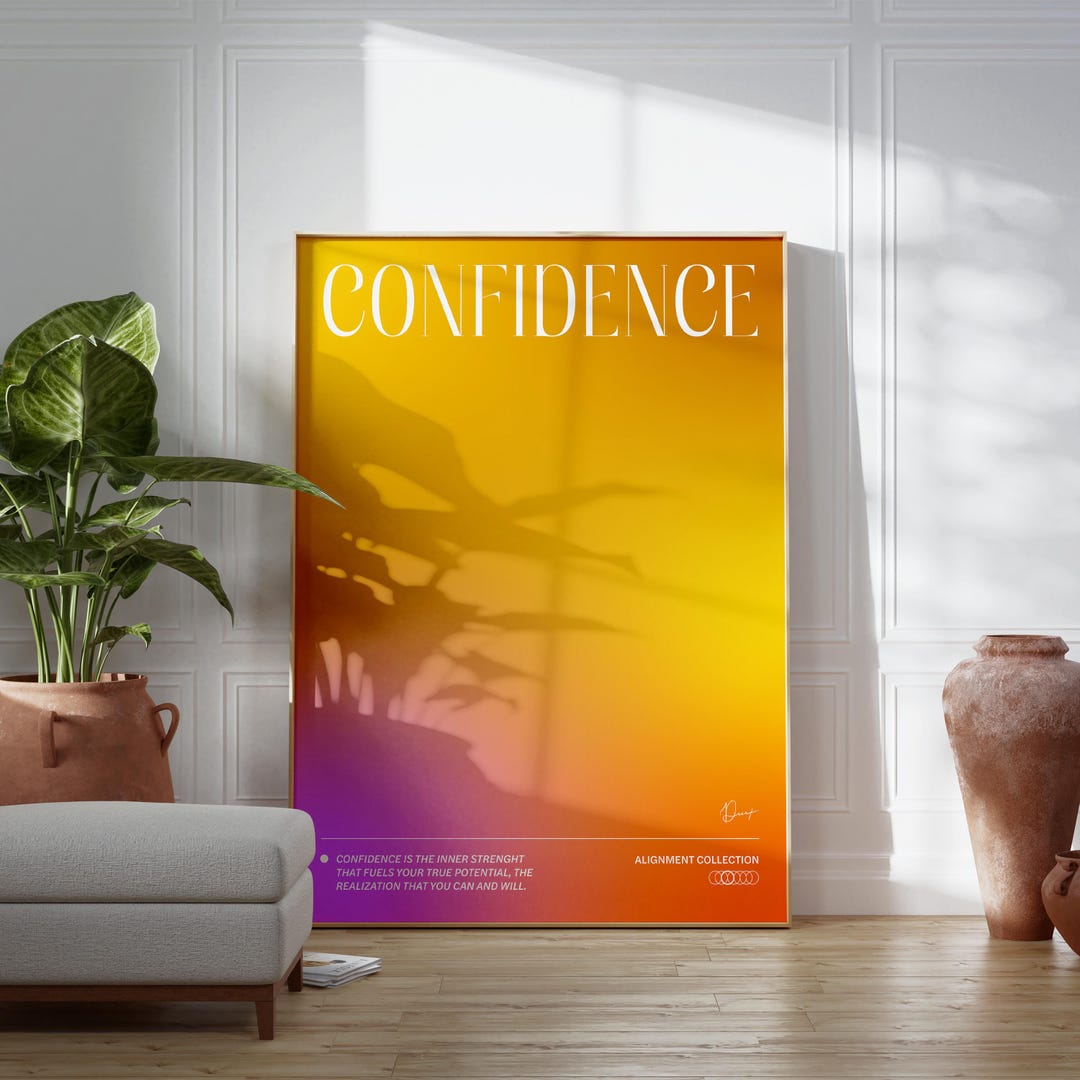 Confidence Poster, Modern Wall Decor, Digital Download Poster, Aura ...
