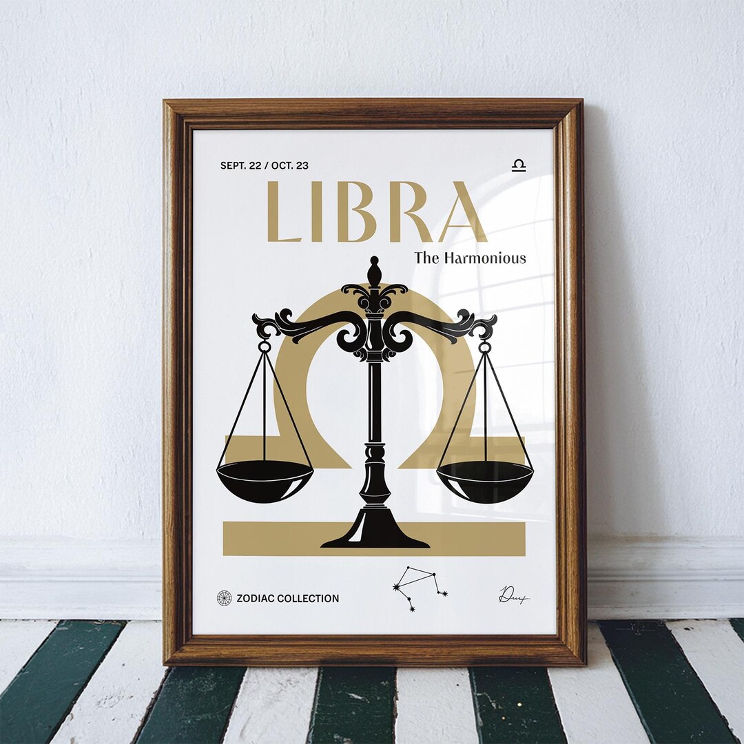 Libra Zodiac Sign Wall Art | Libra Printable Poster | Libra Sign Wall ...