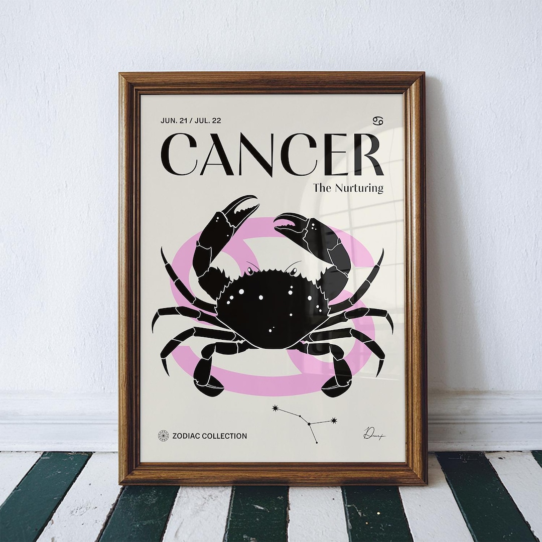 Cancer Zodiac Sign Printable Poster | Cancer Wall Art | Cancer ...
