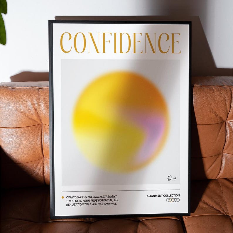Confidence Poster, Modern Wall Decor, Digital Download Poster, Aura ...