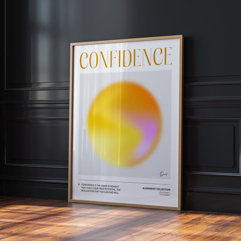 Confidence Poster, Modern Wall Decor, Digital Download Poster, Aura ...