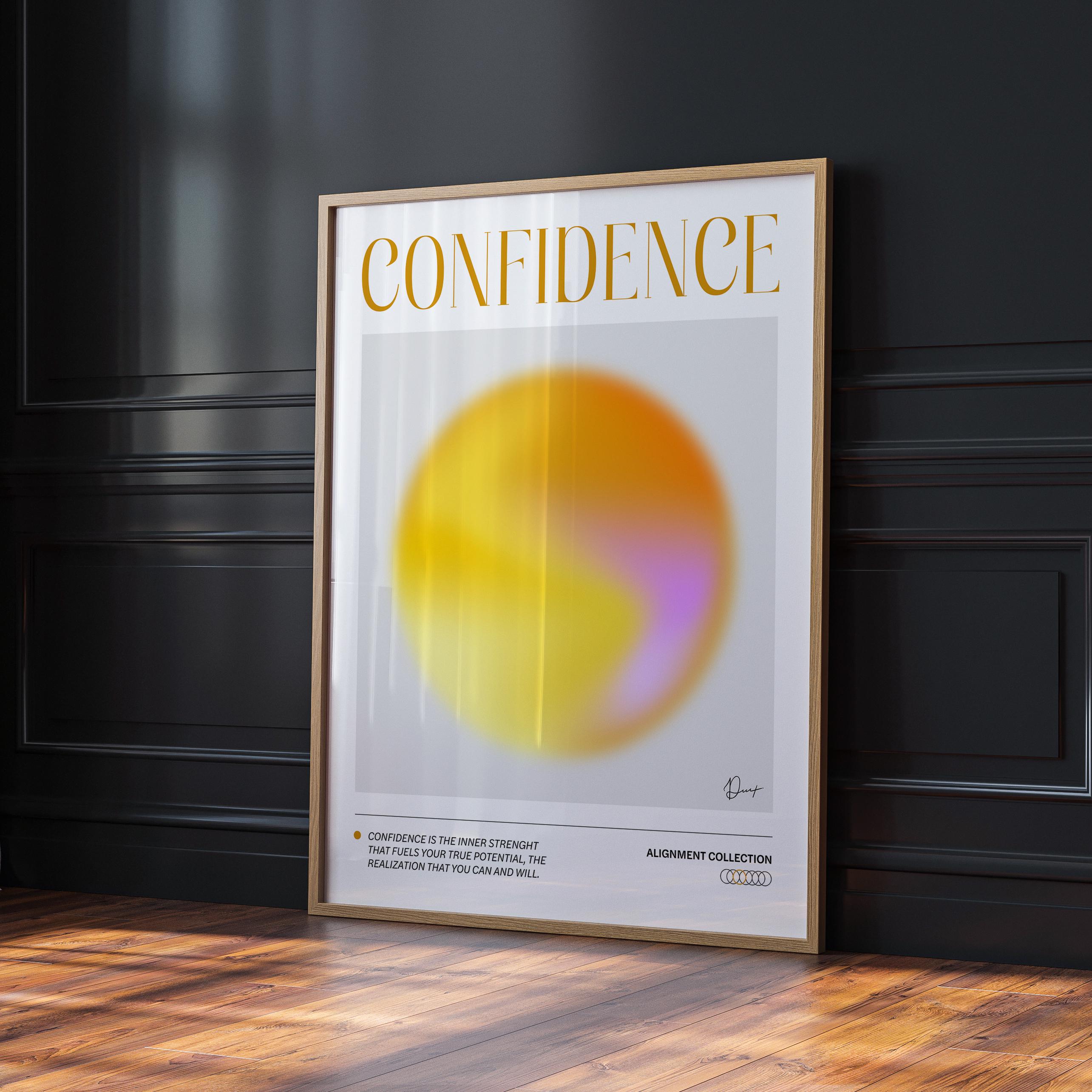 Confidence Poster, Modern Wall Decor, Digital Download Poster, Aura ...