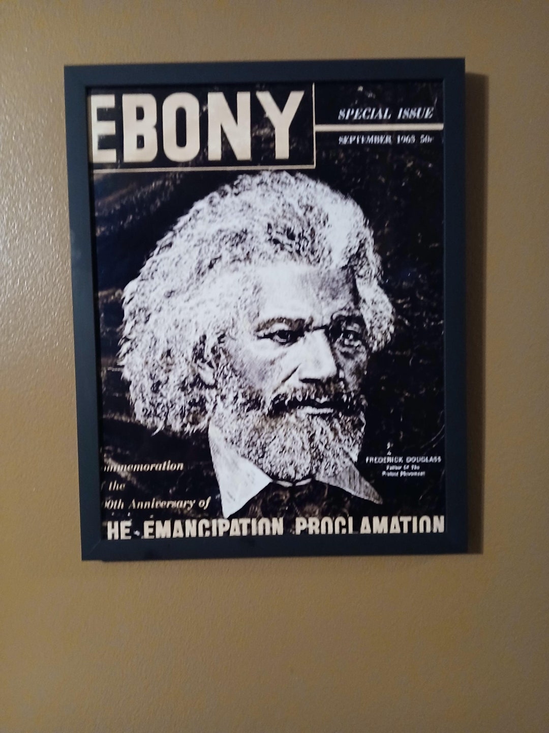 EBONY MAGAZINE Cover-canvas Art Print Poster, Frederick Douglass ...