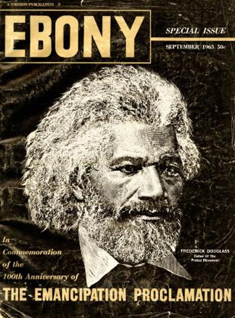 EBONY MAGAZINE Cover-metal Art Print Poster, Frederick Douglass ...