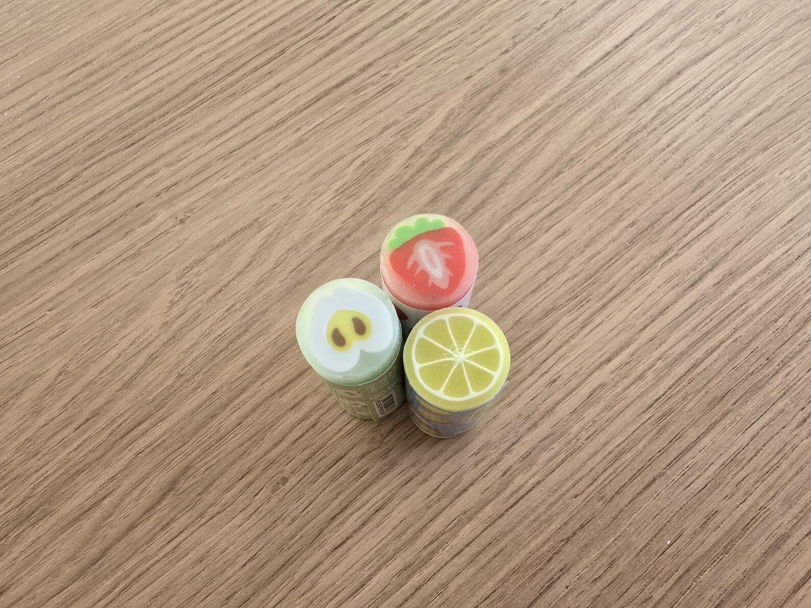 Set of 3 Fruit Erasers (lemon, Strawberry, Pear) - Etsy