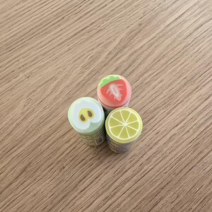 Set of 3 Fruit Erasers (lemon, Strawberry, Pear) - Etsy