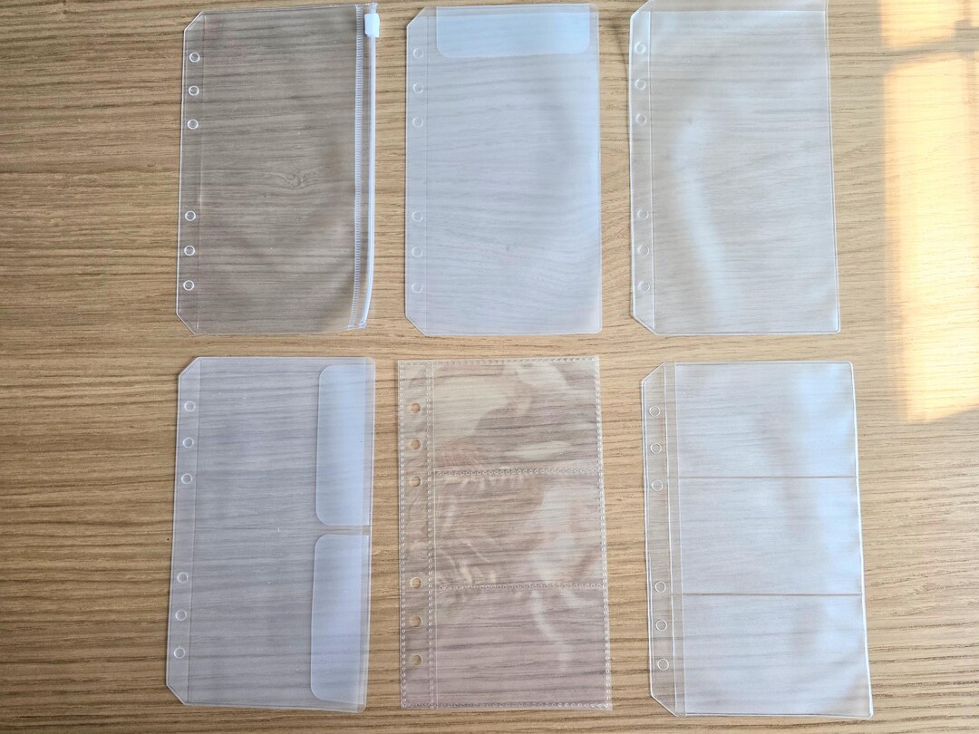 A6 Binder Inserts (plastic Pouch Inserts) - Etsy