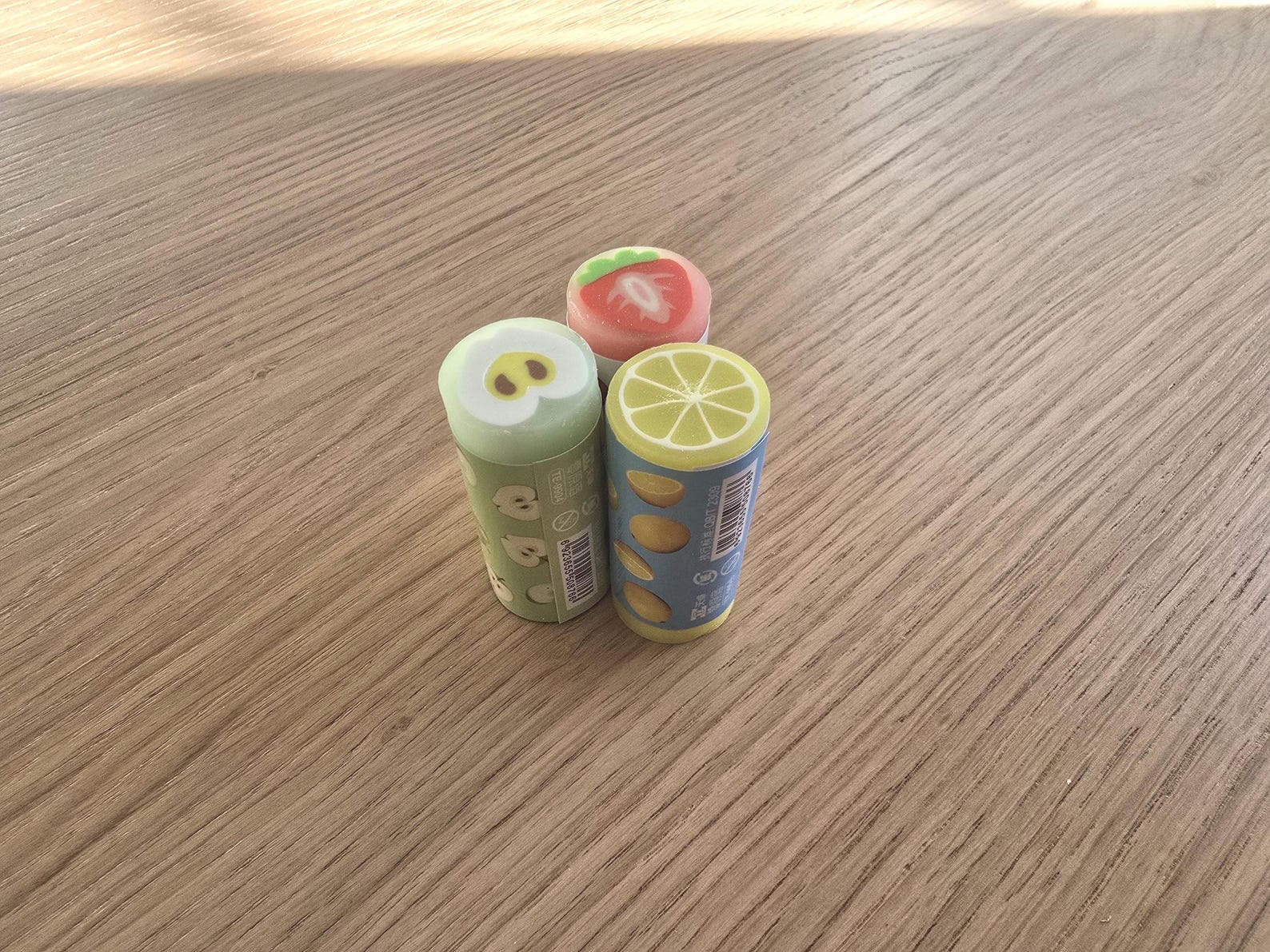 Set of 3 Fruit Erasers (lemon, Strawberry, Pear) - Etsy