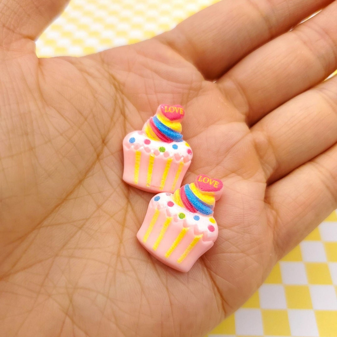 Kawaii Cupcake Embellishment Cabochon Flat Back - Etsy