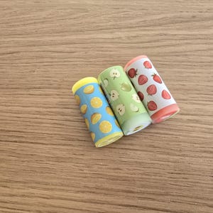 Set of 3 Fruit Erasers (lemon, Strawberry, Pear) - Etsy