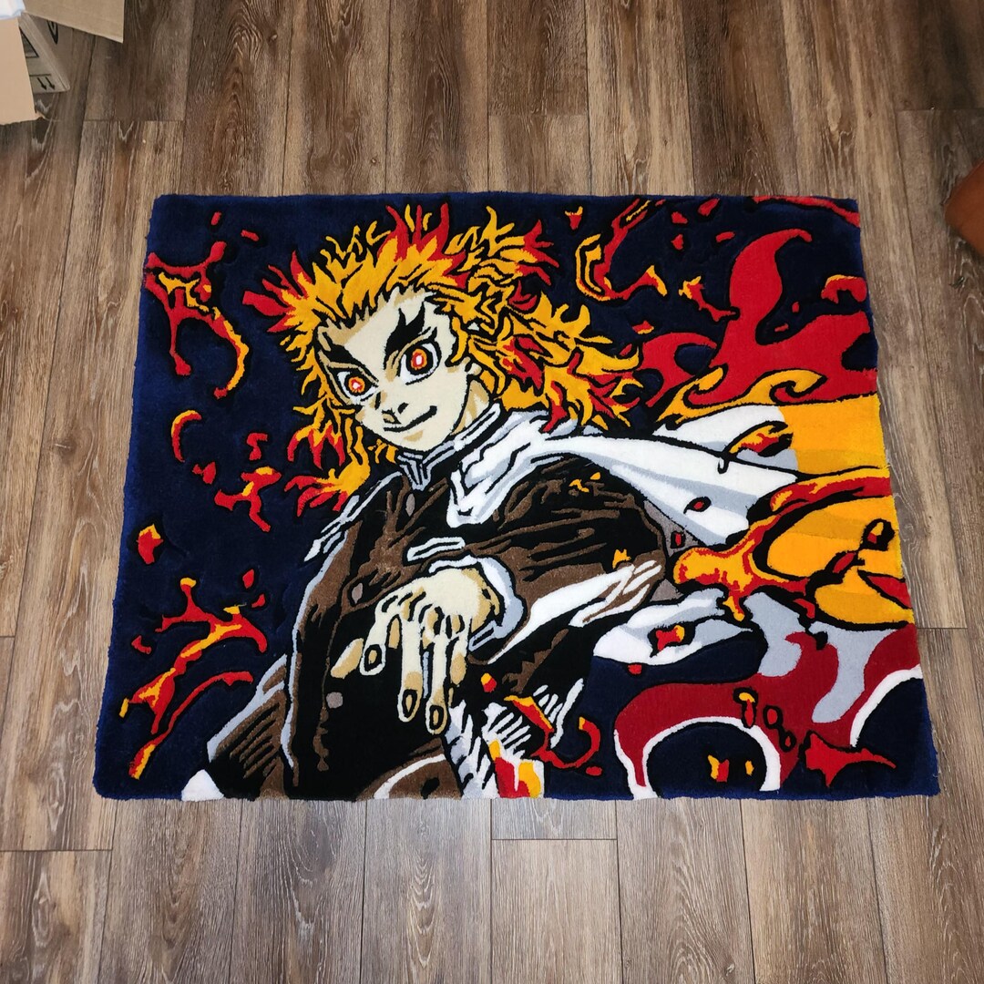 Rengoku Hand Tufted Rug - Etsy