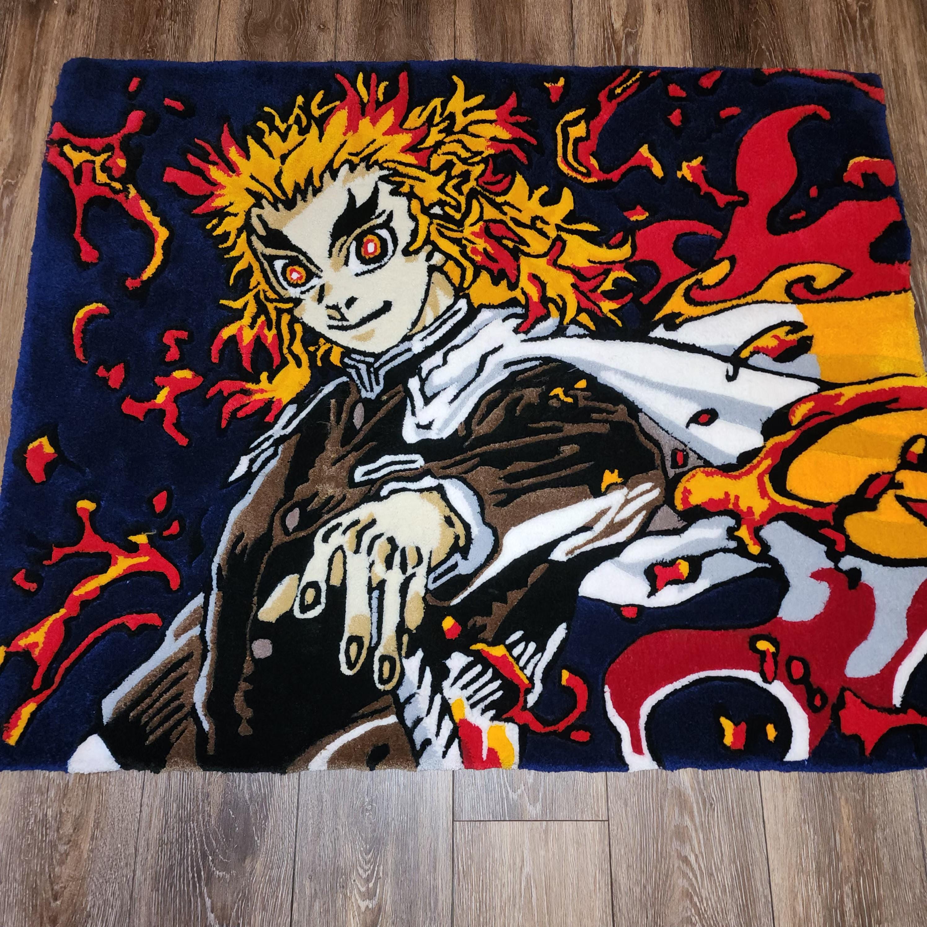 Rengoku Hand Tufted Rug - Etsy